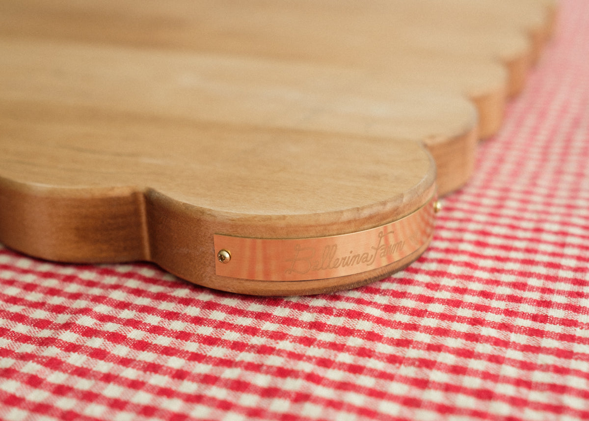 Scalloped Cutting Board Ballerina Farm scalloped-cutting-board-ballerina-farm